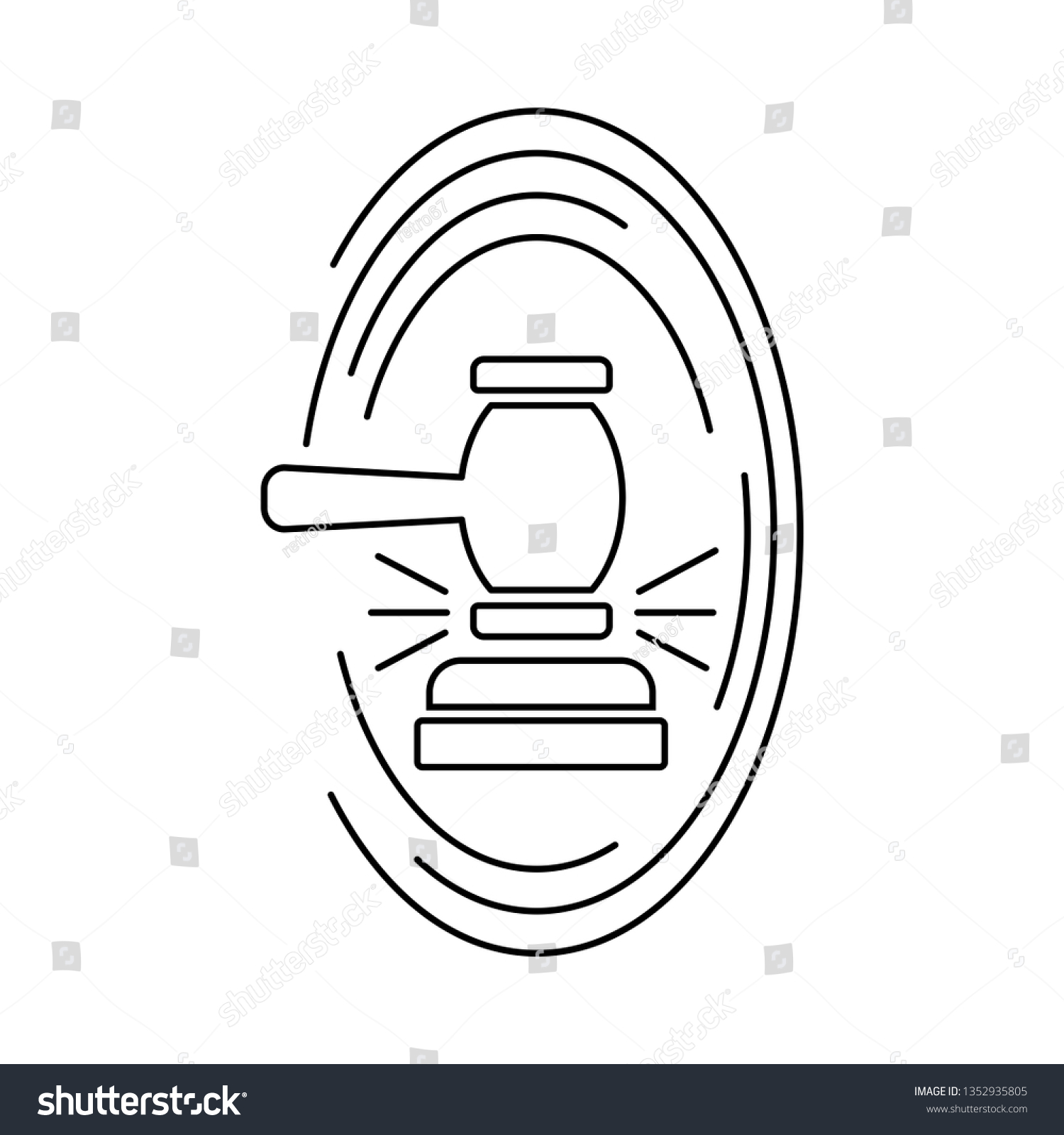 Penalty Sanction Judgment Vector Linear Icon Stock Vector (Royalty Free ...