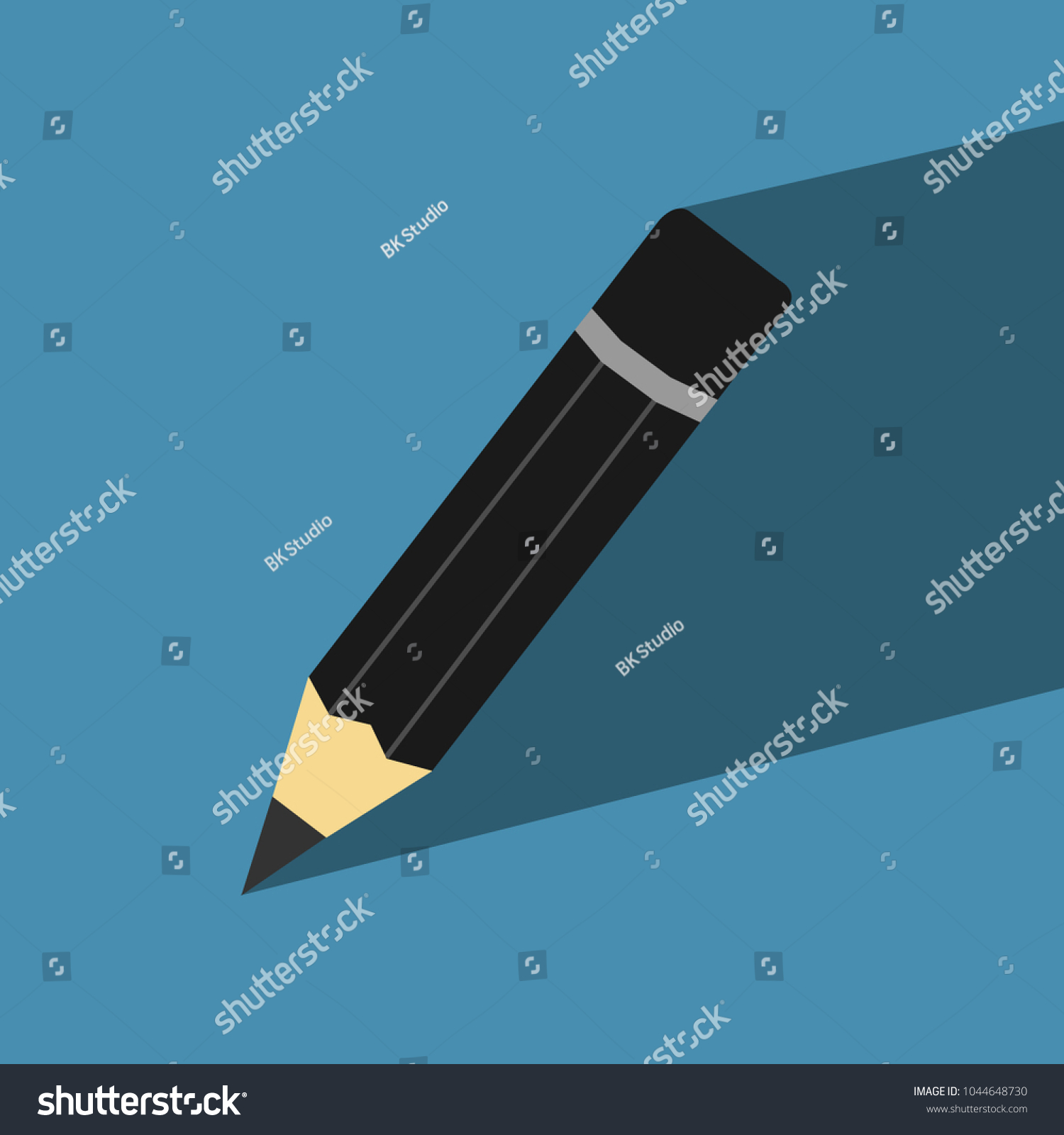 Pencil Black Vector Stock Vector (Royalty Free) 1044648730 | Shutterstock