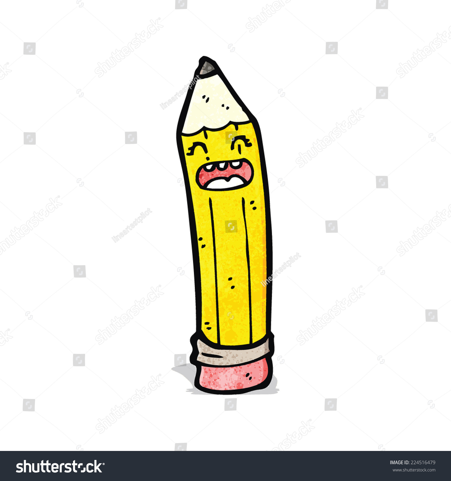Pencil Cartoon Character Stock Vector (Royalty Free) 224516479