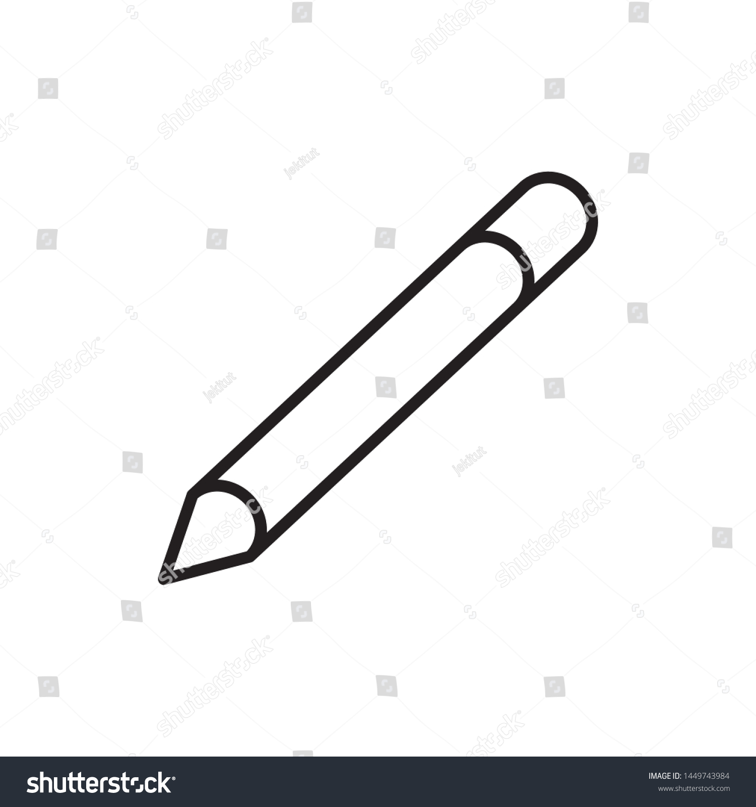 Pencil Icon Symbol Vector Template Stock Vector (Royalty Free ...