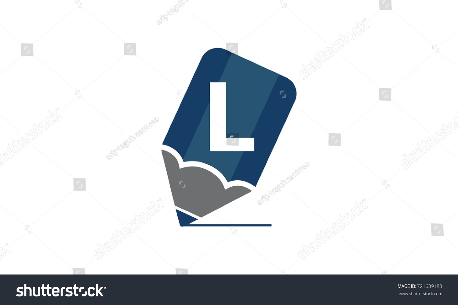 Pencil Logo Initial L Stock Vector (Royalty Free) 721639183