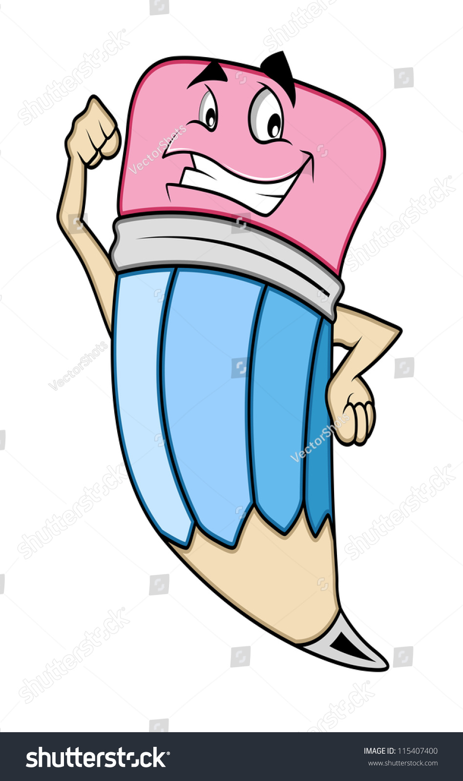 Pencil Mascot Tattoo Vector Stock Vector (Royalty Free) 115407400 ...