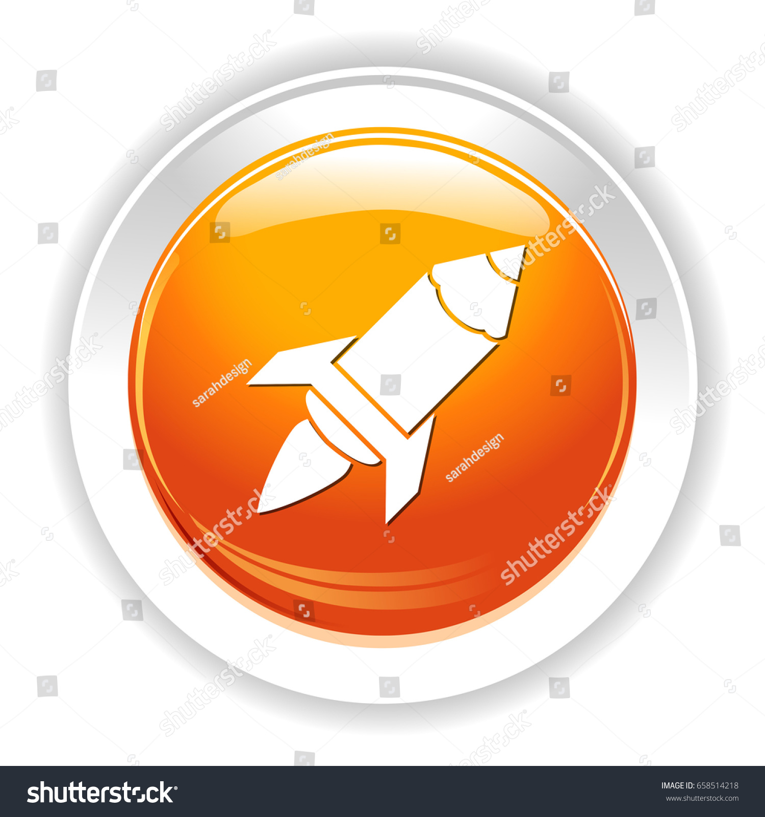 Pencil Rocket Icon Stock Vector (Royalty Free) 658514218 | Shutterstock