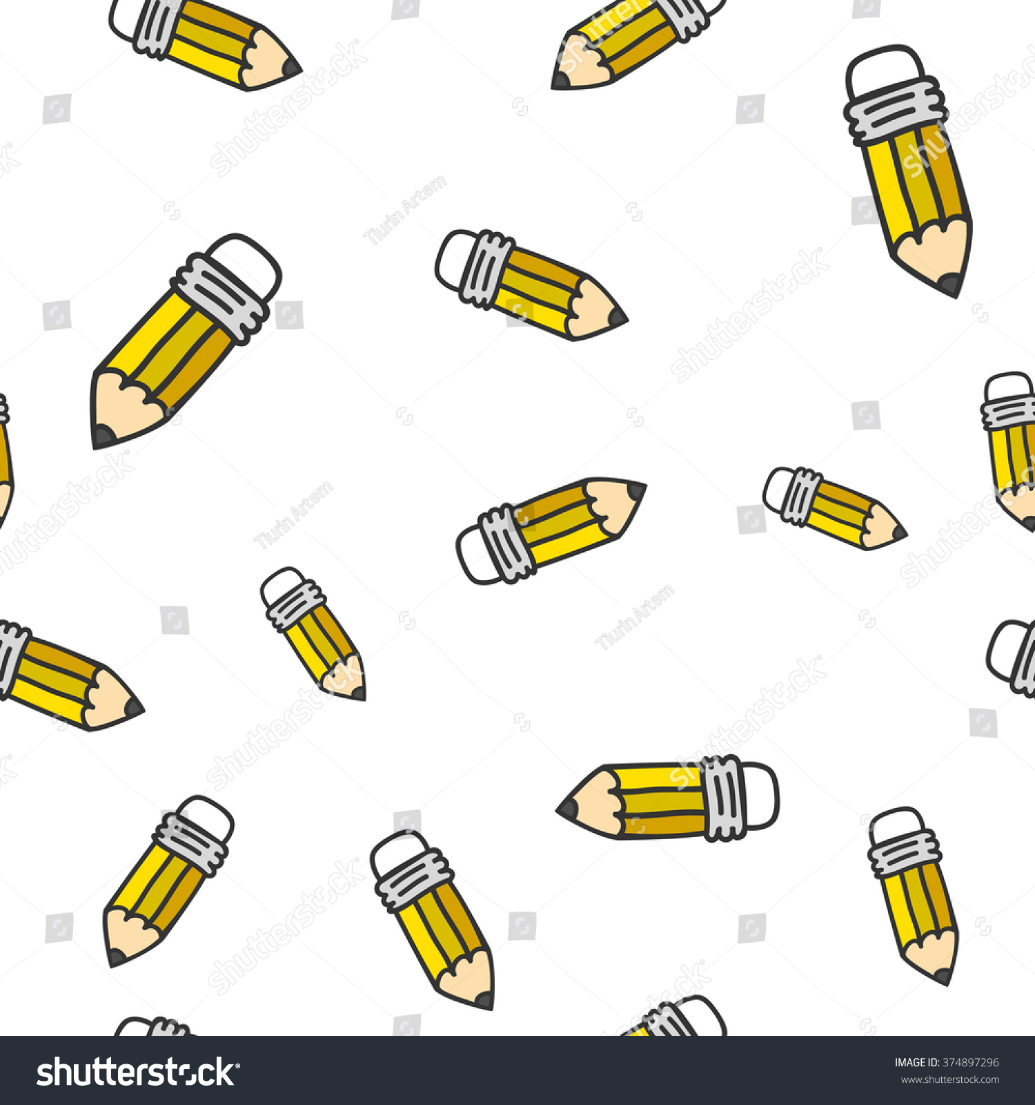 Pencil Seamless Color Pattern Vector Illustration Stock Vector (Royalty ...