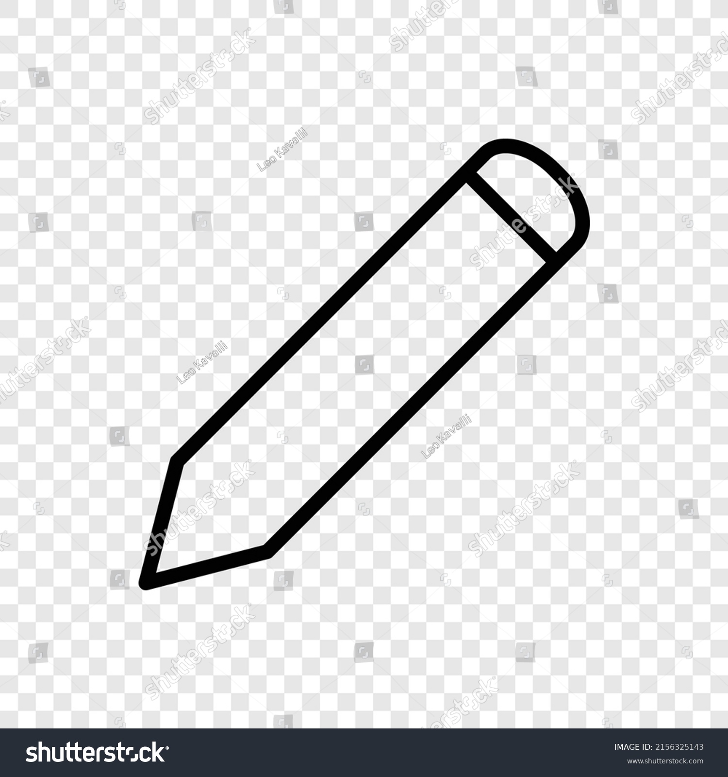 Pencil Simple Icon Vector Flat Design Stock Vector (Royalty Free ...