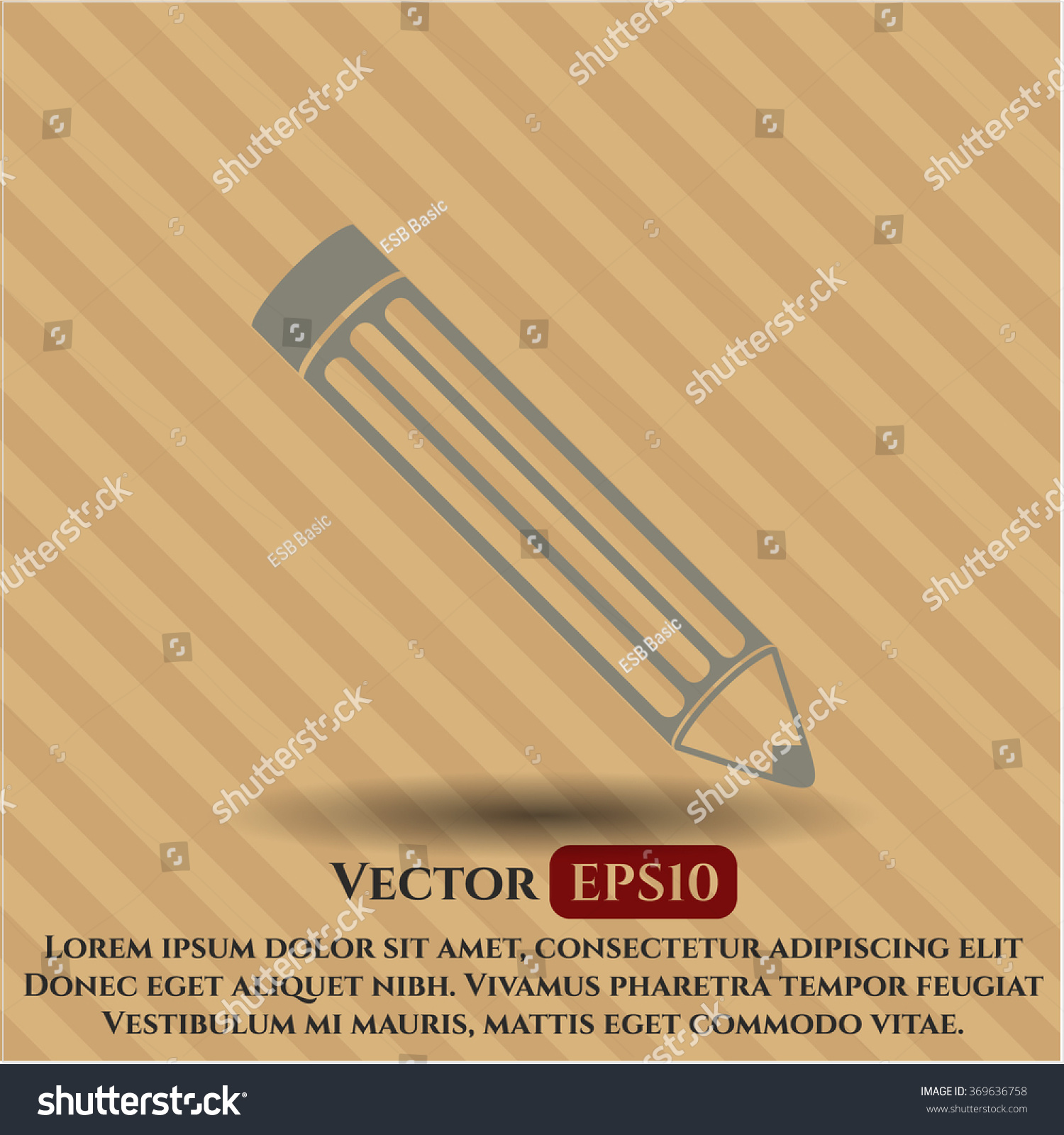 Pencil Symbol Stock Vector (Royalty Free) 369636758 | Shutterstock