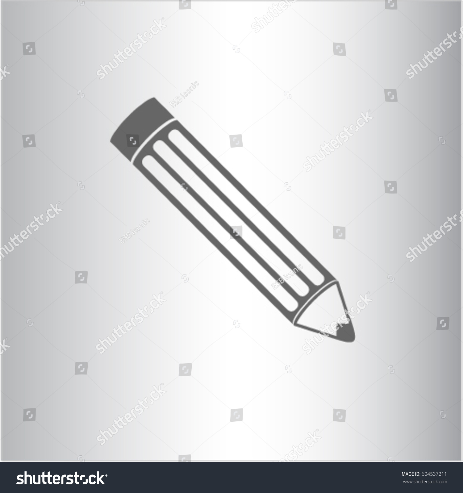 Pencil Symbol Stock Vector (Royalty Free) 604537211 | Shutterstock