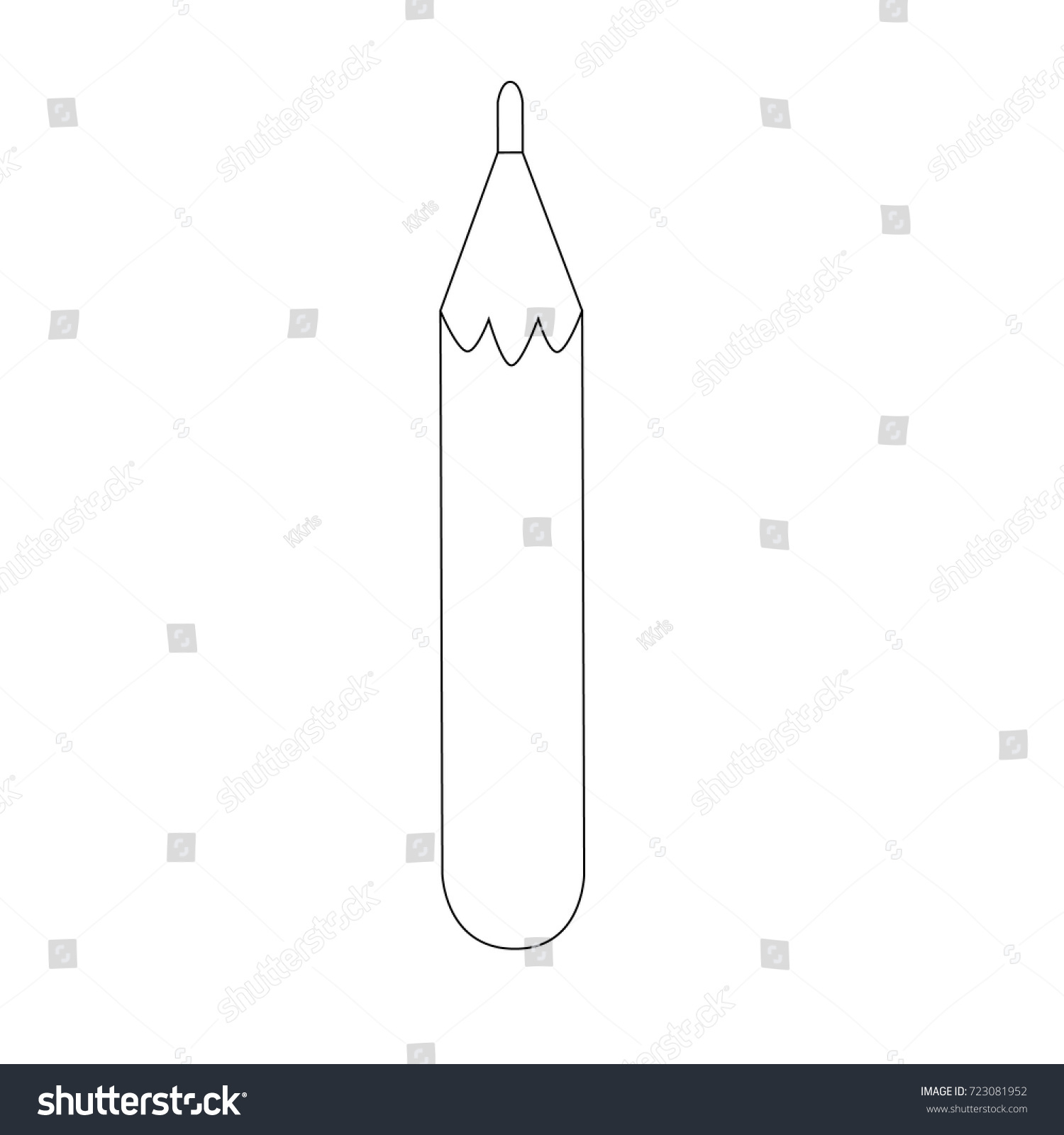 Pencil Vector Illustration Black White Pattern Stock Vector (Royalty ...