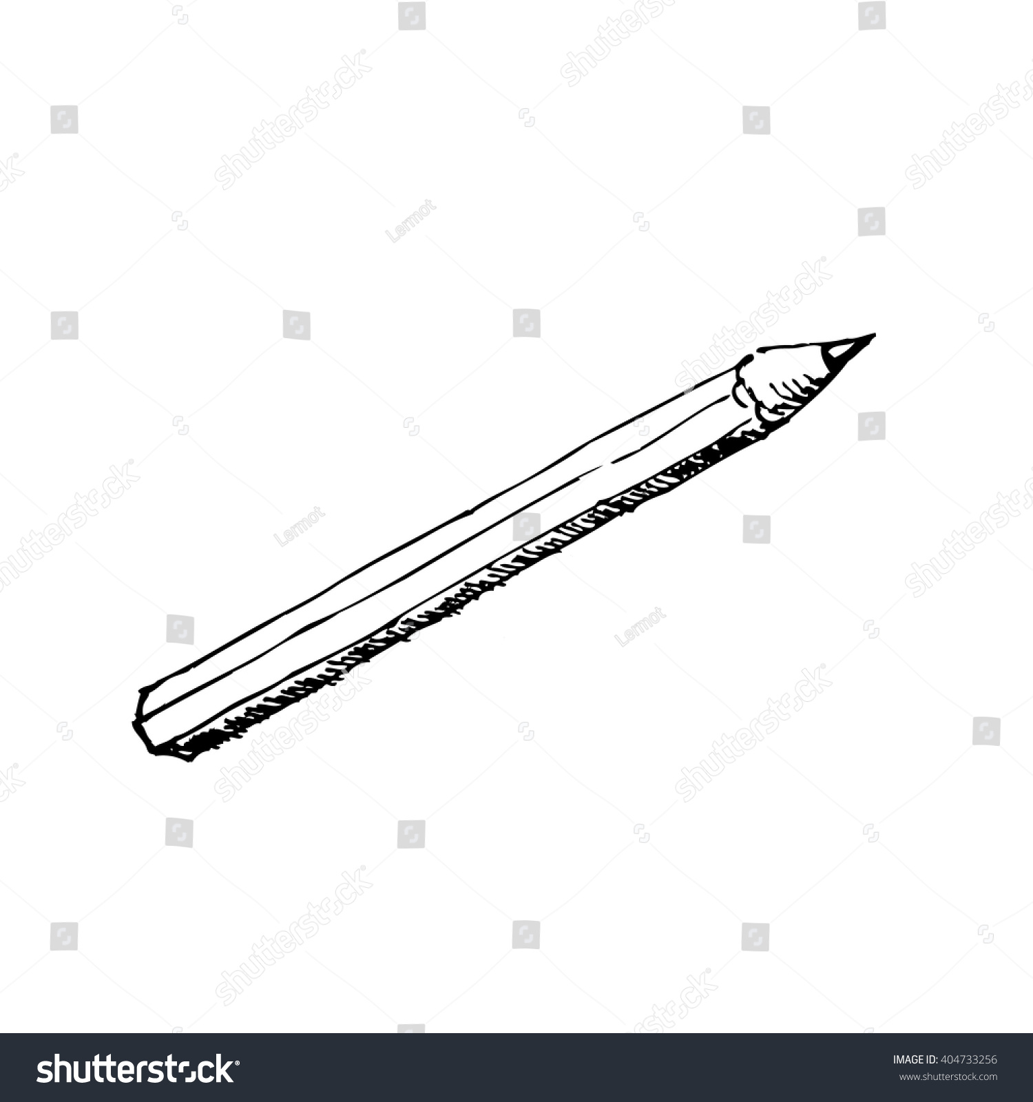 Vektor Stok Pensil - gambar sketsa vektor (Tanpa Royalti) 404733256 ...