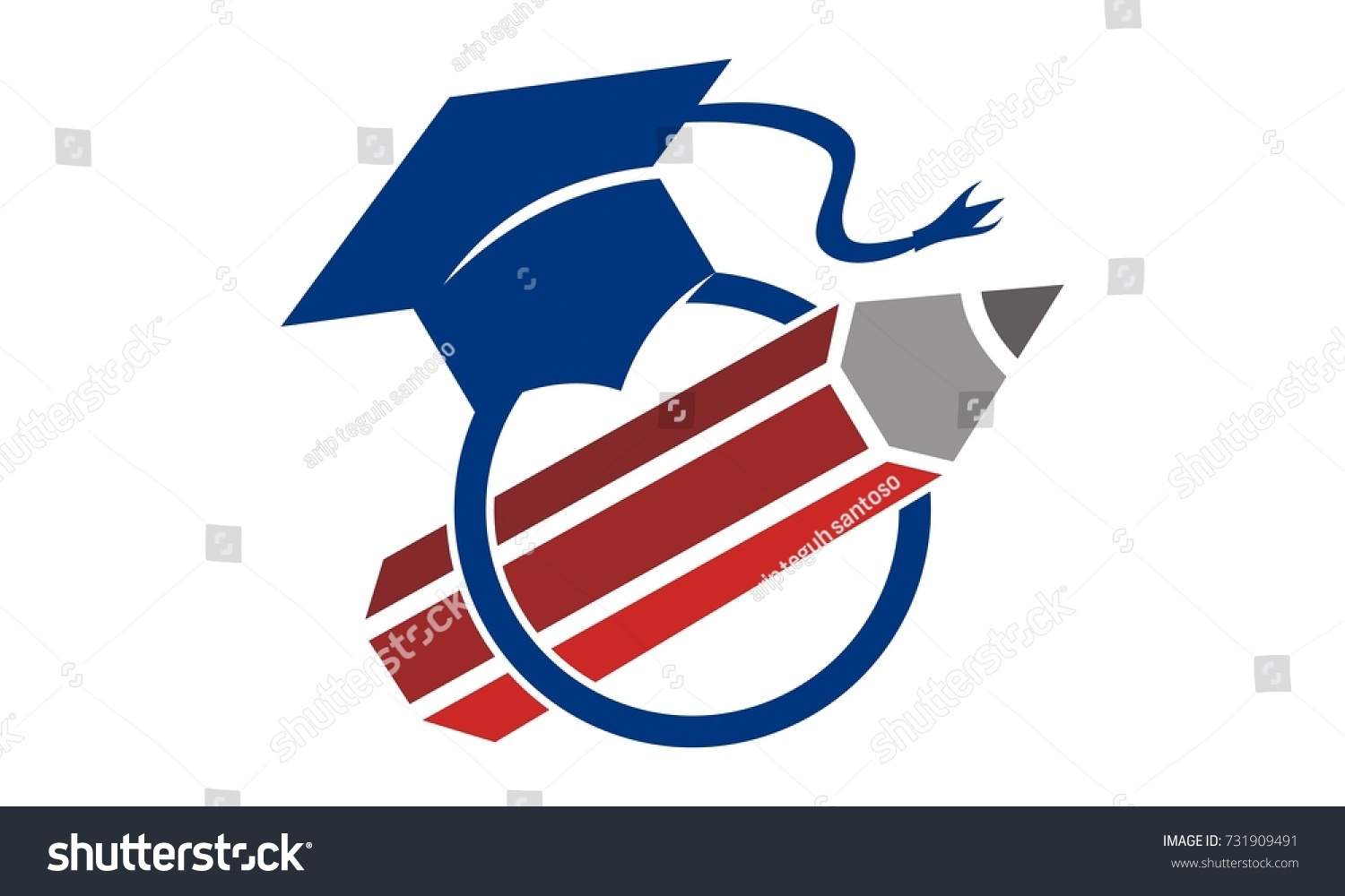 Pencil Graduation Cap Stock Vector (Royalty Free) 731909491