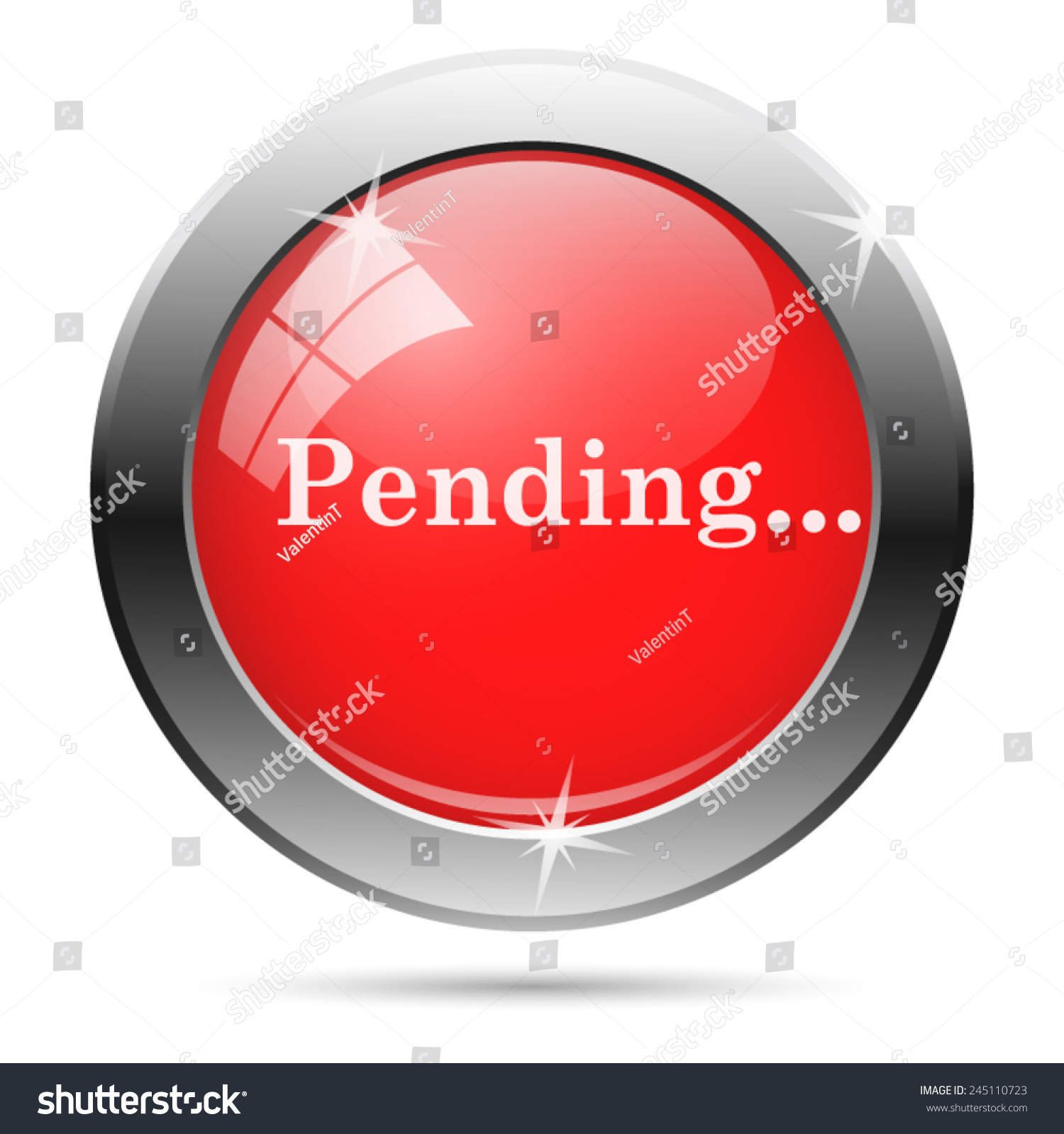 Pending Icon Internet Button On White Stock Vector 245110723 - Shutterstock