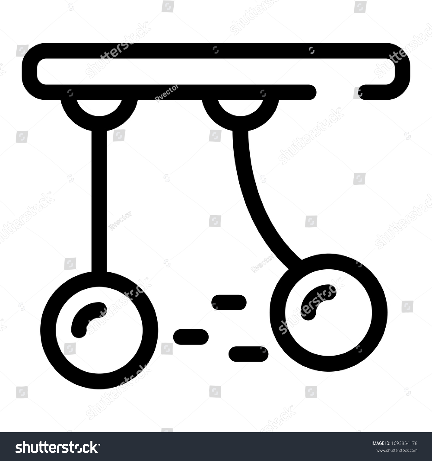 Pendulum Gravity Experiment Icon Outline Pendulum Stock Vector (Royalty ...