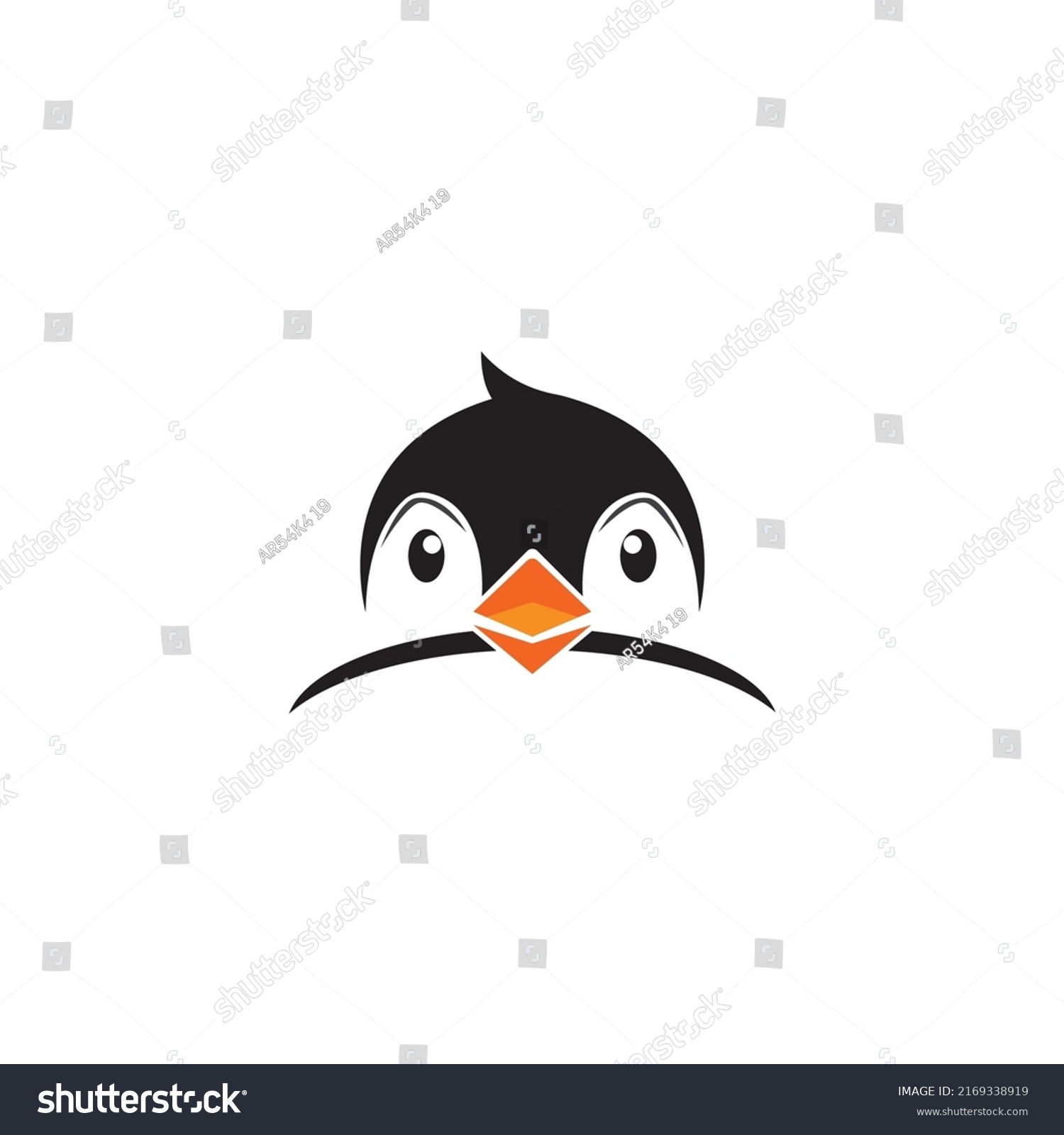 Penguin Icon Logo Vector Design Template Stock Vector (Royalty Free ...