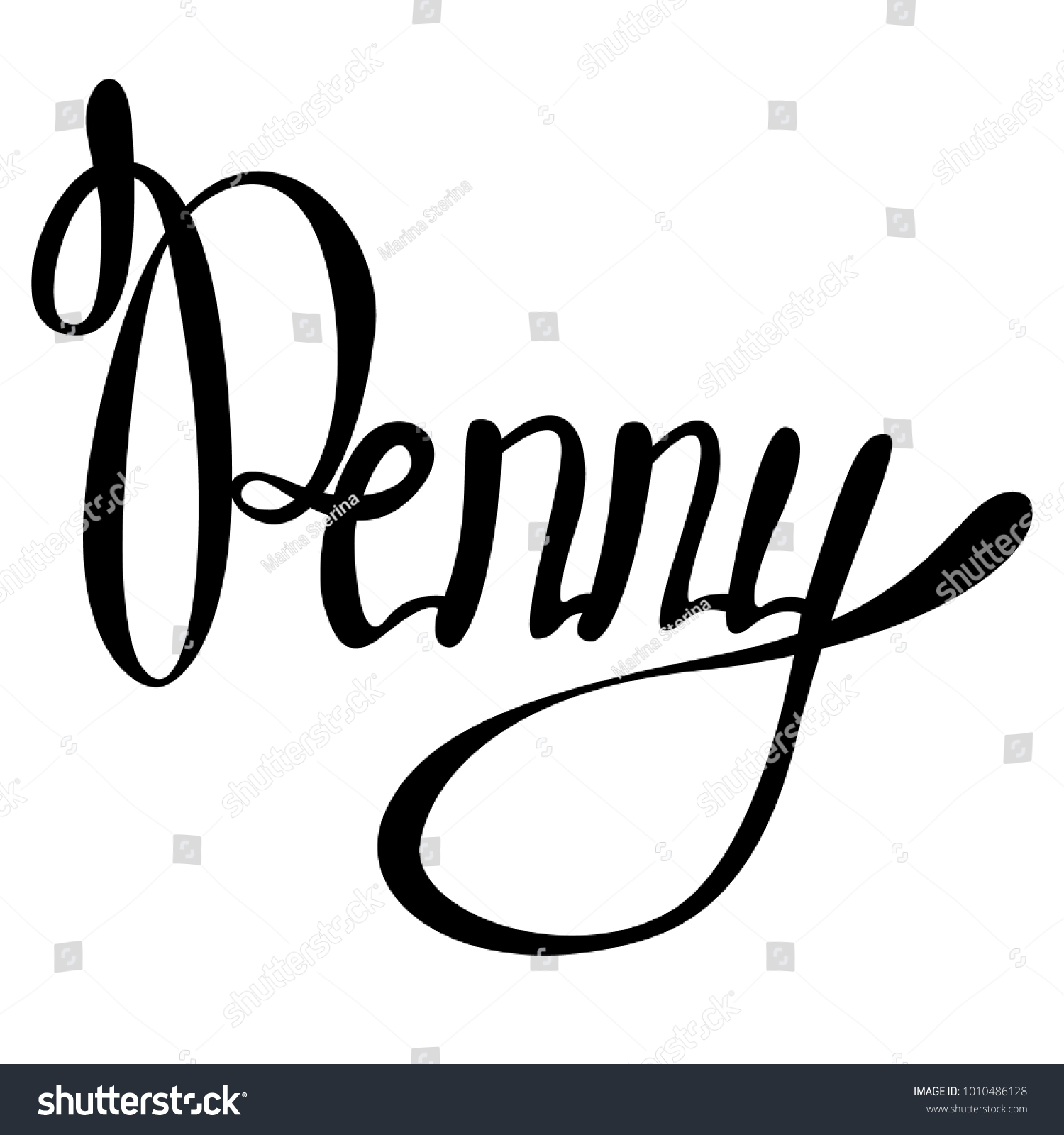 Penny Name Lettering Stock Vector (Royalty Free) 1010486128 | Shutterstock