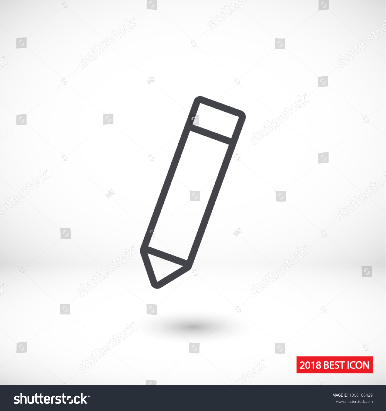 Pensil Vector Icon Stock Vector (Royalty Free) 1008166429 | Shutterstock