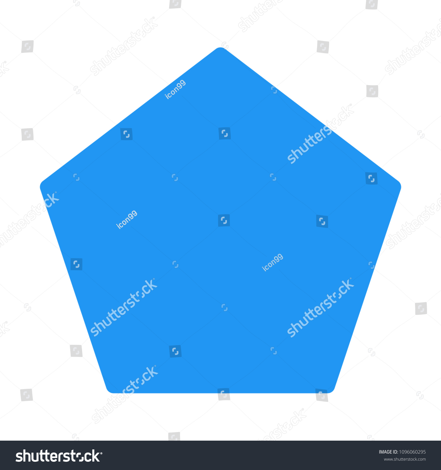 Pentagon Geometric Shape Stock Vector (Royalty Free) 1096060295