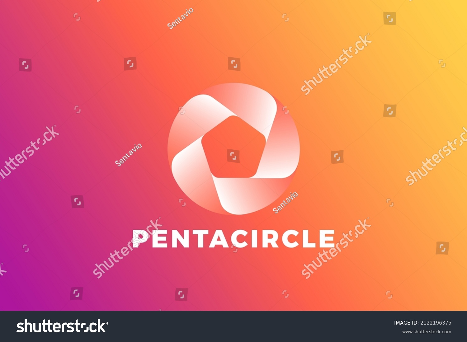Pentagon Circle Logo Design Vector Template Stock Vector (Royalty Free ...