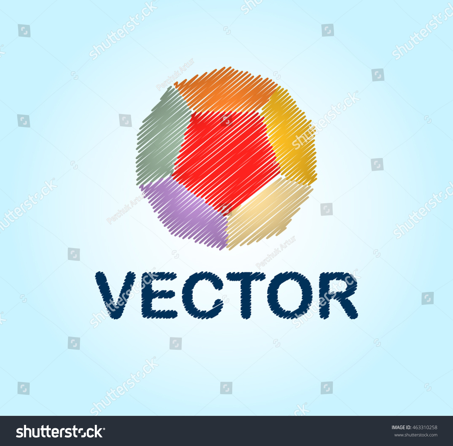 Pentagon Logo Design: vector de stock (libre de regalías) 463310258
