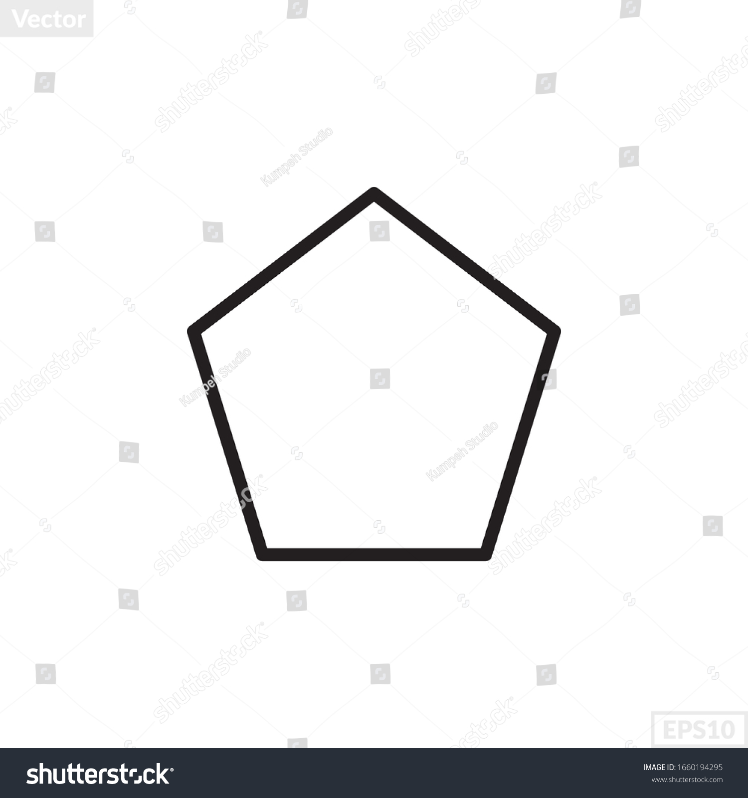 Pentagon Shape Illustration Vector Graphic Basic Stock Vector (Royalty ...