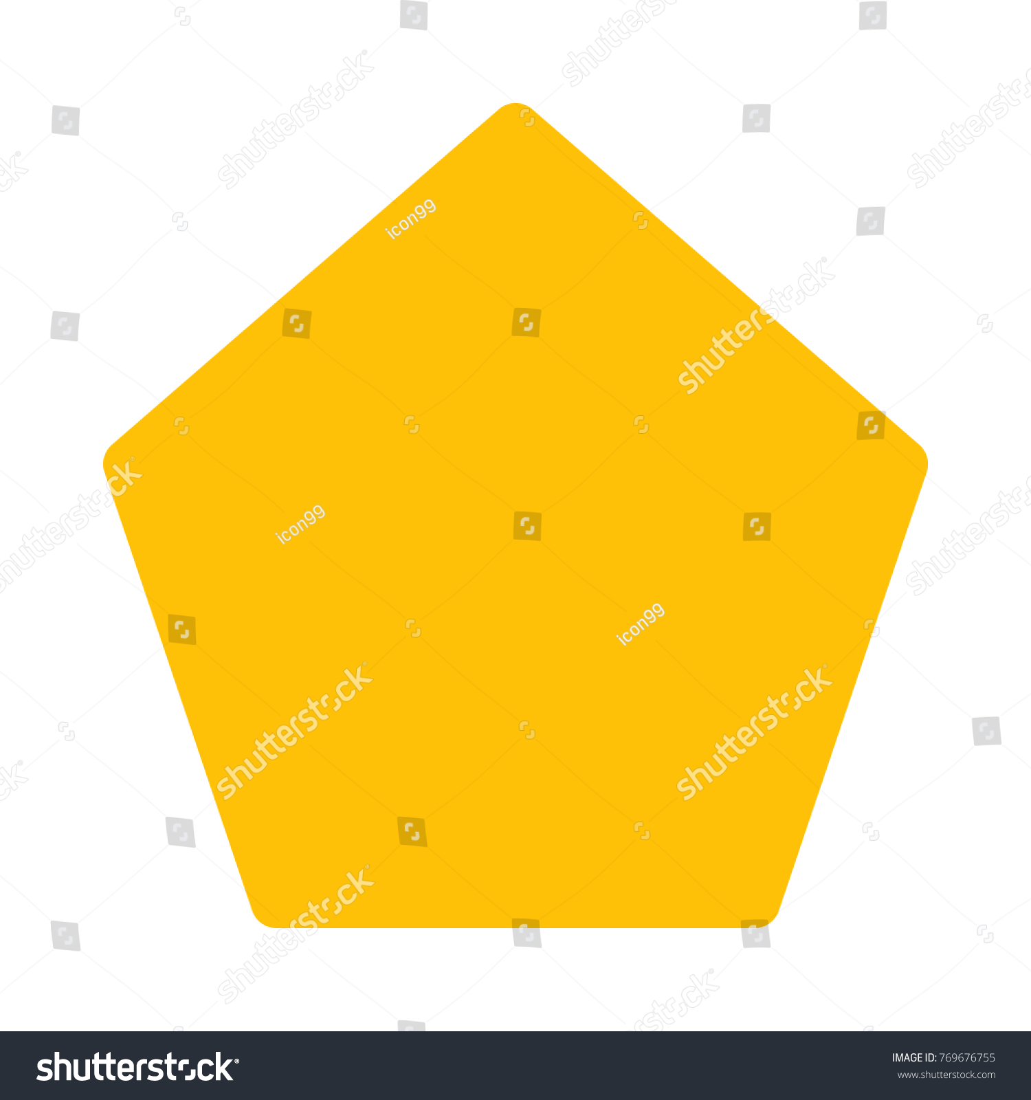 Pentagon Shaped Polygon Stock Vector (Royalty Free) 769676755 ...