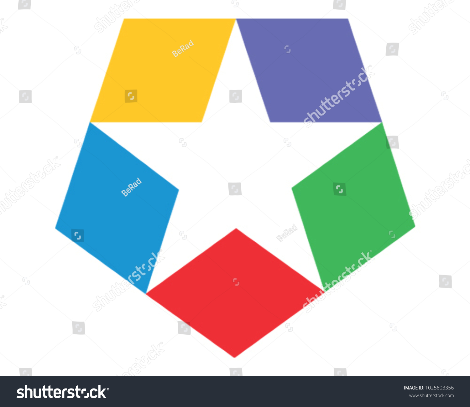 Pentagon Star Vector Illustration Stock Vector (Royalty Free ...