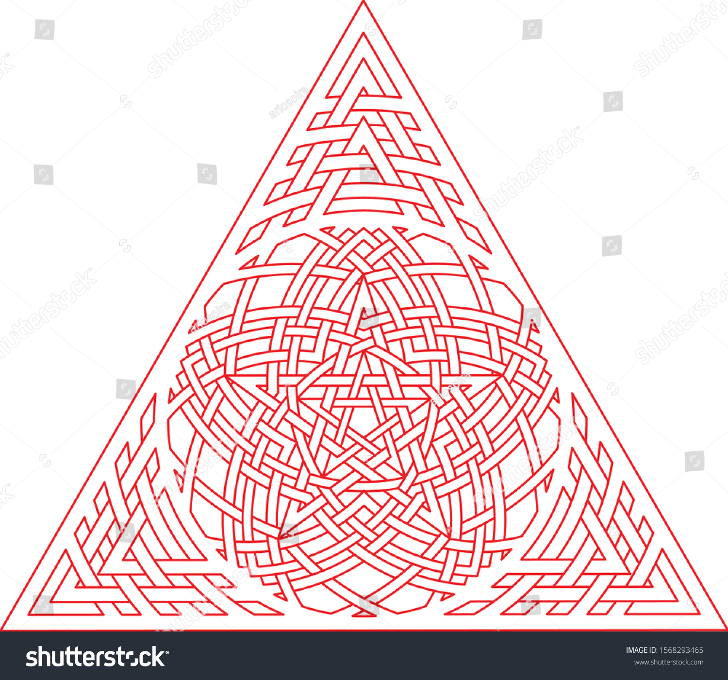 Pentagram Symbol Triangle Vector Ornament Geometry Stock Vector ...