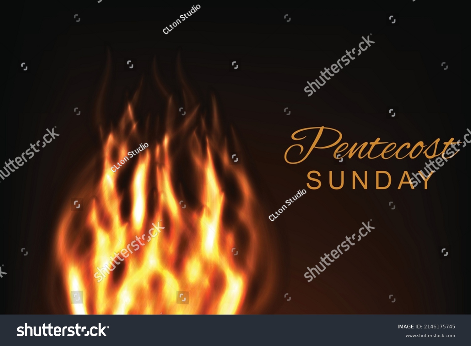 Pentecost Background Fire Illustration Stock Vector (Royalty Free ...