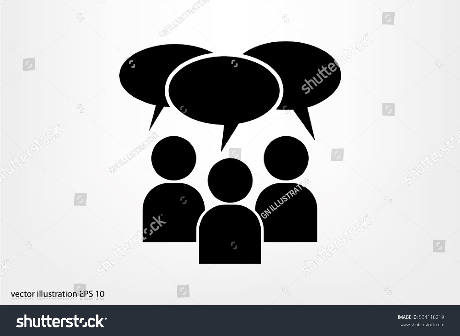 People Talk Cloud Vector Icon Stock Vector (Royalty Free) 534118219 ...