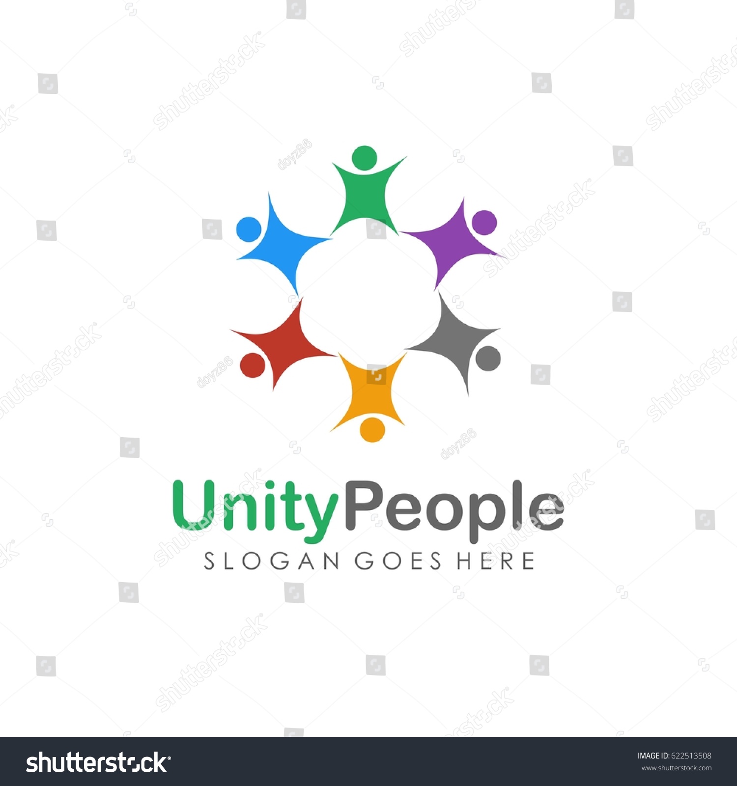 People Unity Logo Vector Stock Vector (Royalty Free) 622513508
