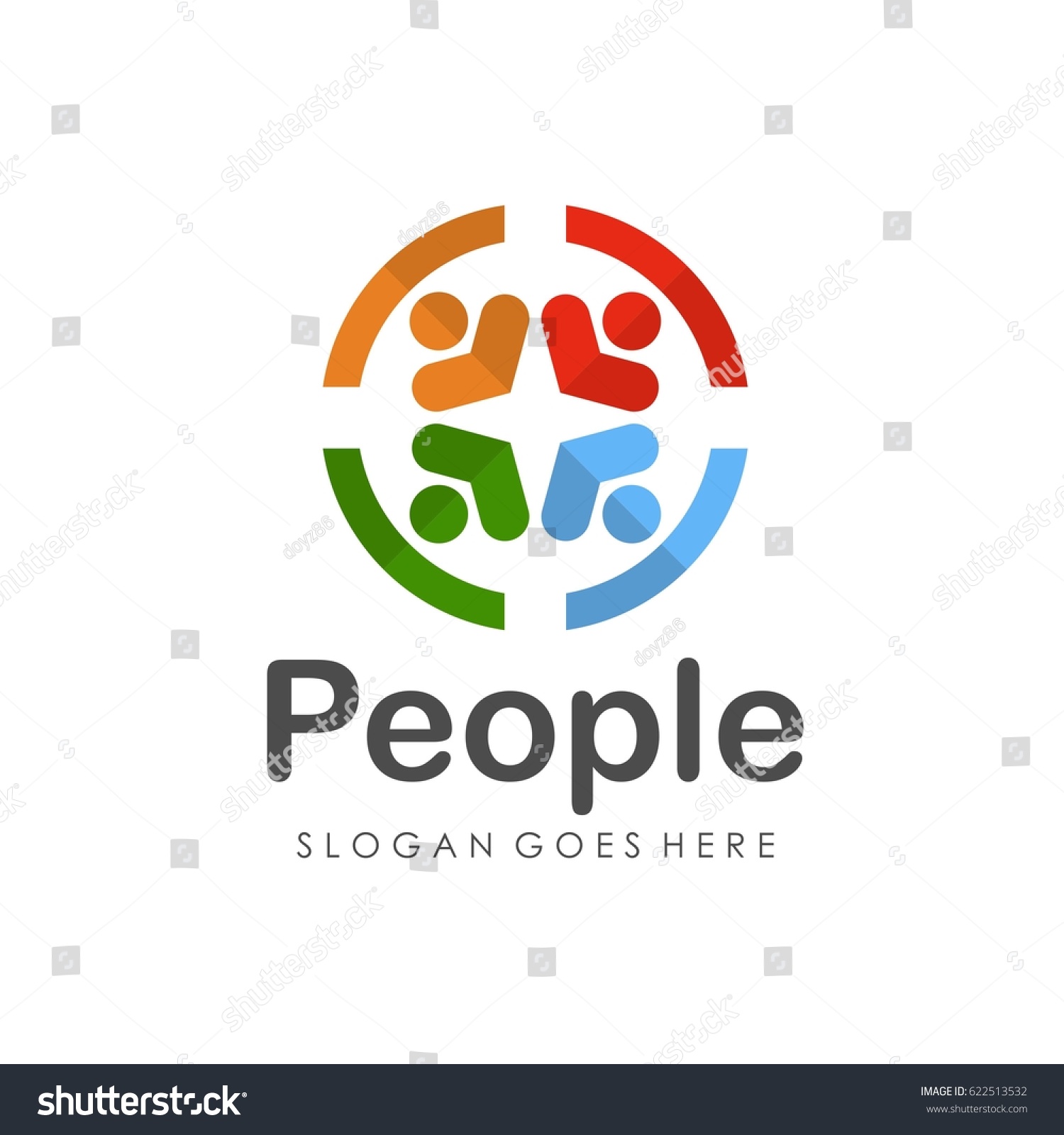 People Unity Logo Vector Stock Vector (Royalty Free) 622513532 ...