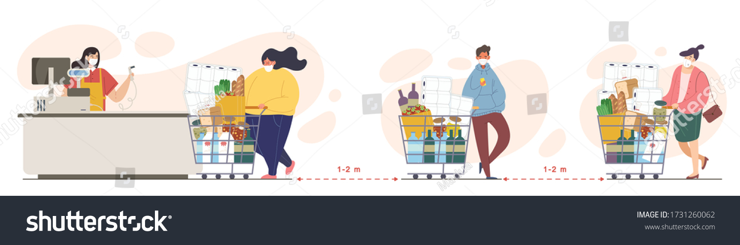 People Stand Queue Pay Cashier Concept Stock Vector (Royalty Free ... People Stand Queue Pay Cashier Concept Stock Vector (Royalty Free ...