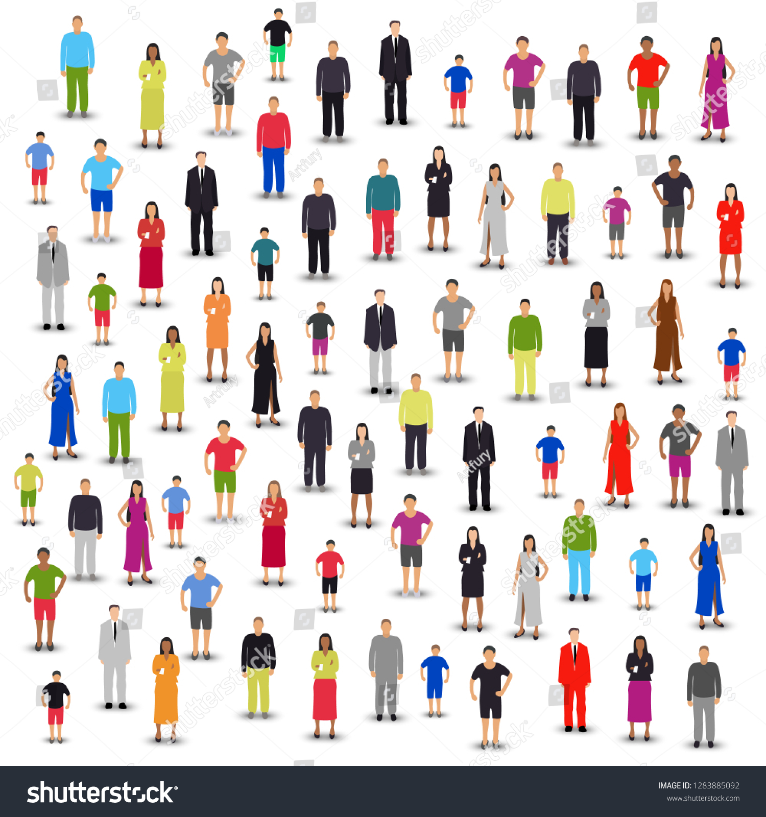 People Background Vector Illustration Stock Vector (Royalty Free ...