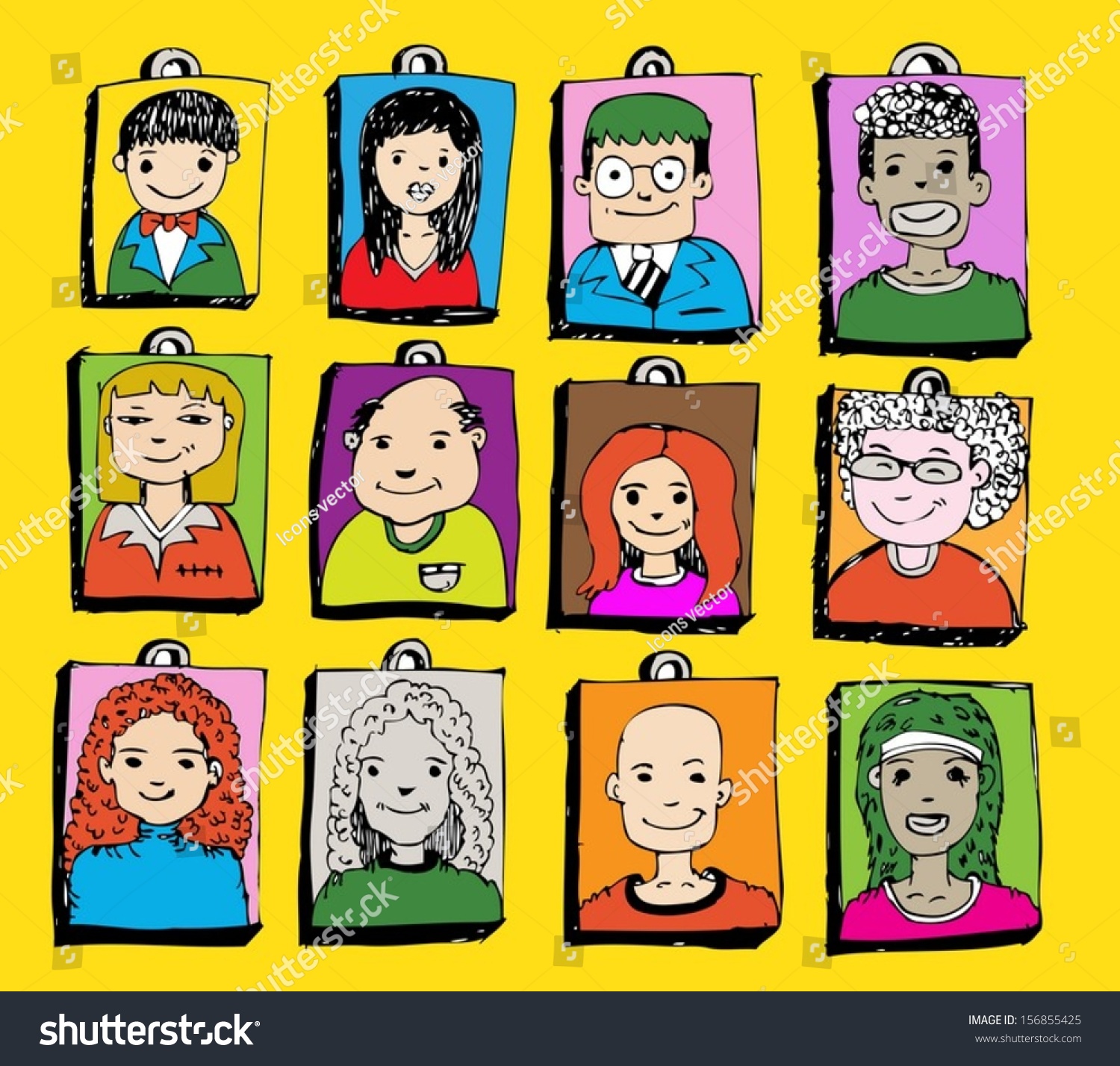 People Cartoon Stock Vector (Royalty Free) 156855425 - Shutterstock