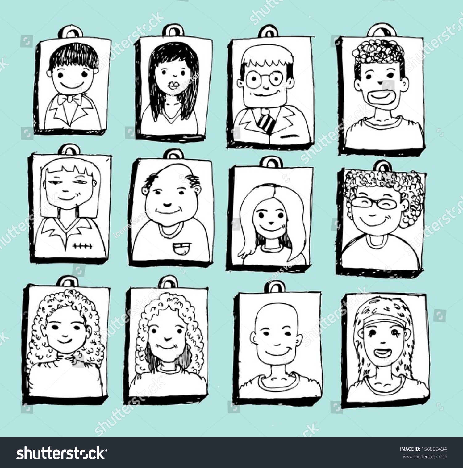 People Cartoon Stock Vector (Royalty Free) 156855434 | Shutterstock