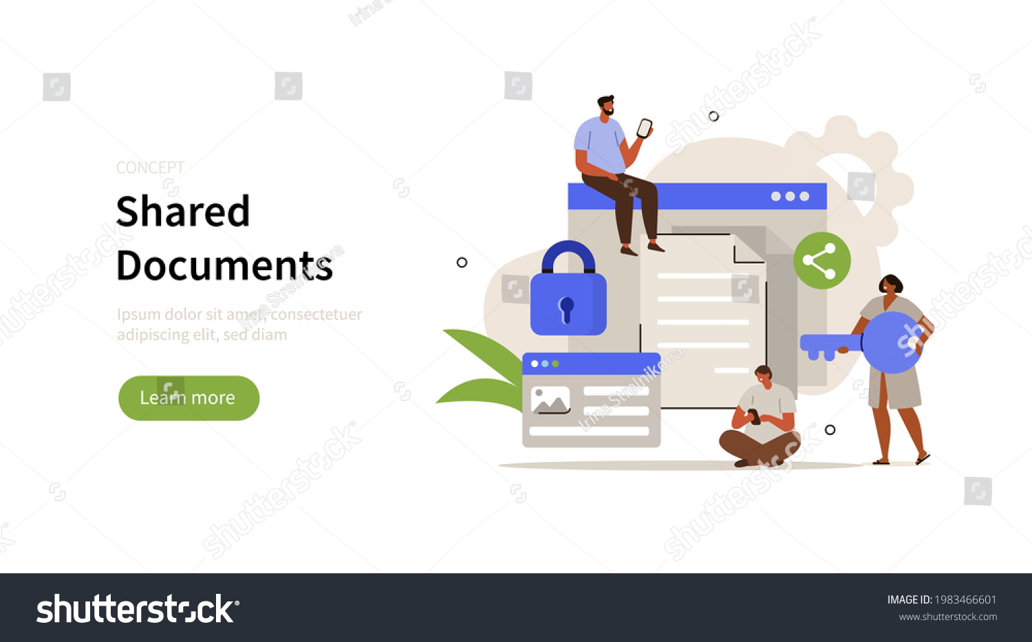 People Characters Using Security Services Protect Stock Vector (Royalty Free) 1983466601 ...