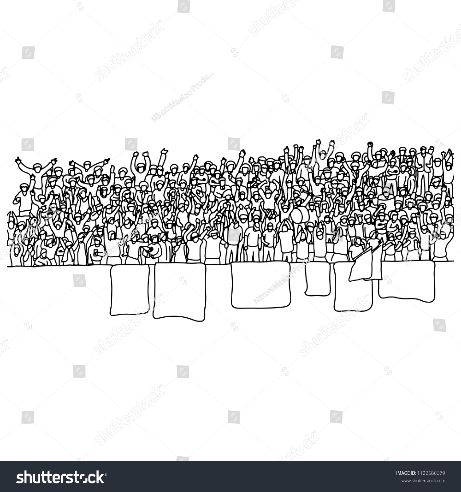 People Cheering Stadium Vector Illustration Sketch Stock Vector ... People Cheering Stadium Vector Illustration Sketch Stock Vector ...