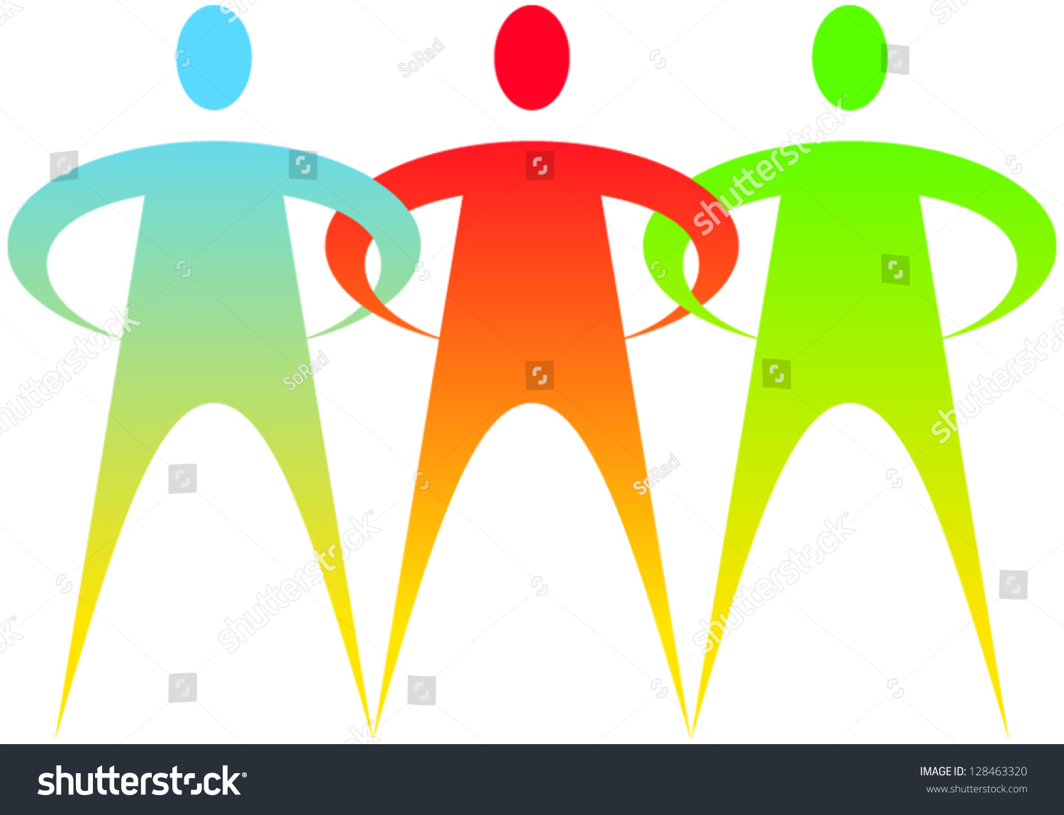 People Connecting Stock Vector (Royalty Free) 128463320