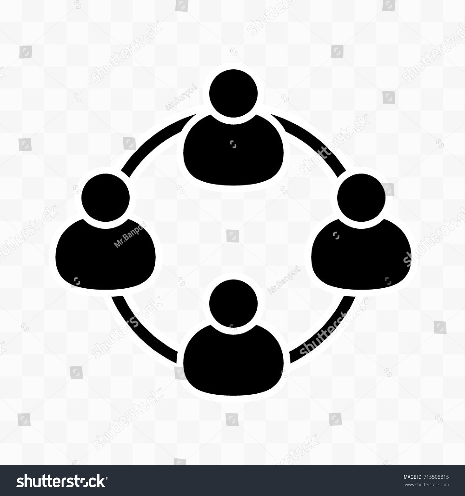People Connecting Icon: vector de stock (libre de regalías) 715508815 ...