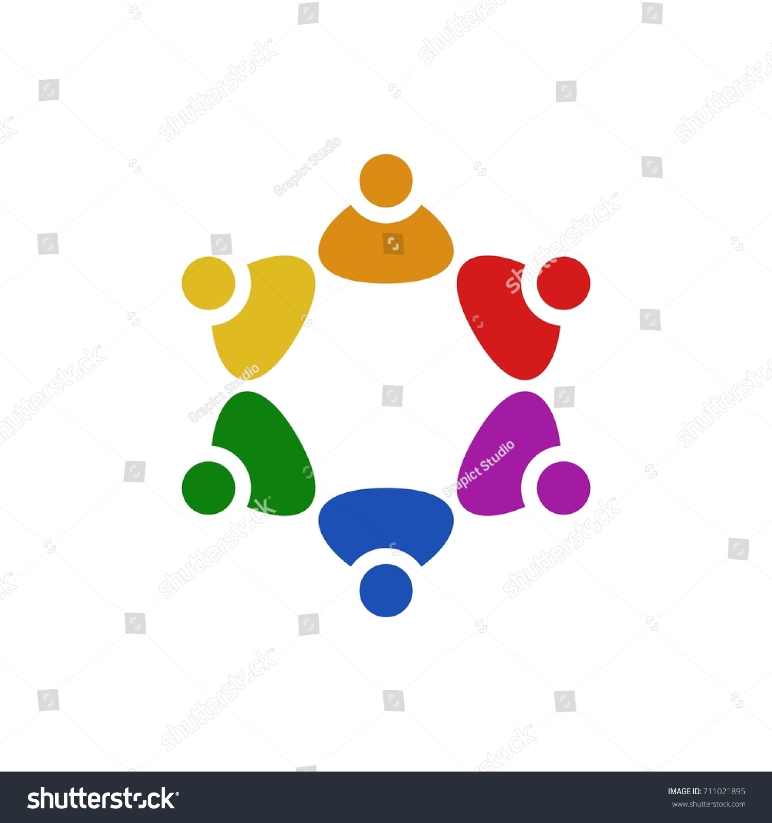People Connecting Logo Iii Stock Vector (Royalty Free) 711021895 ...