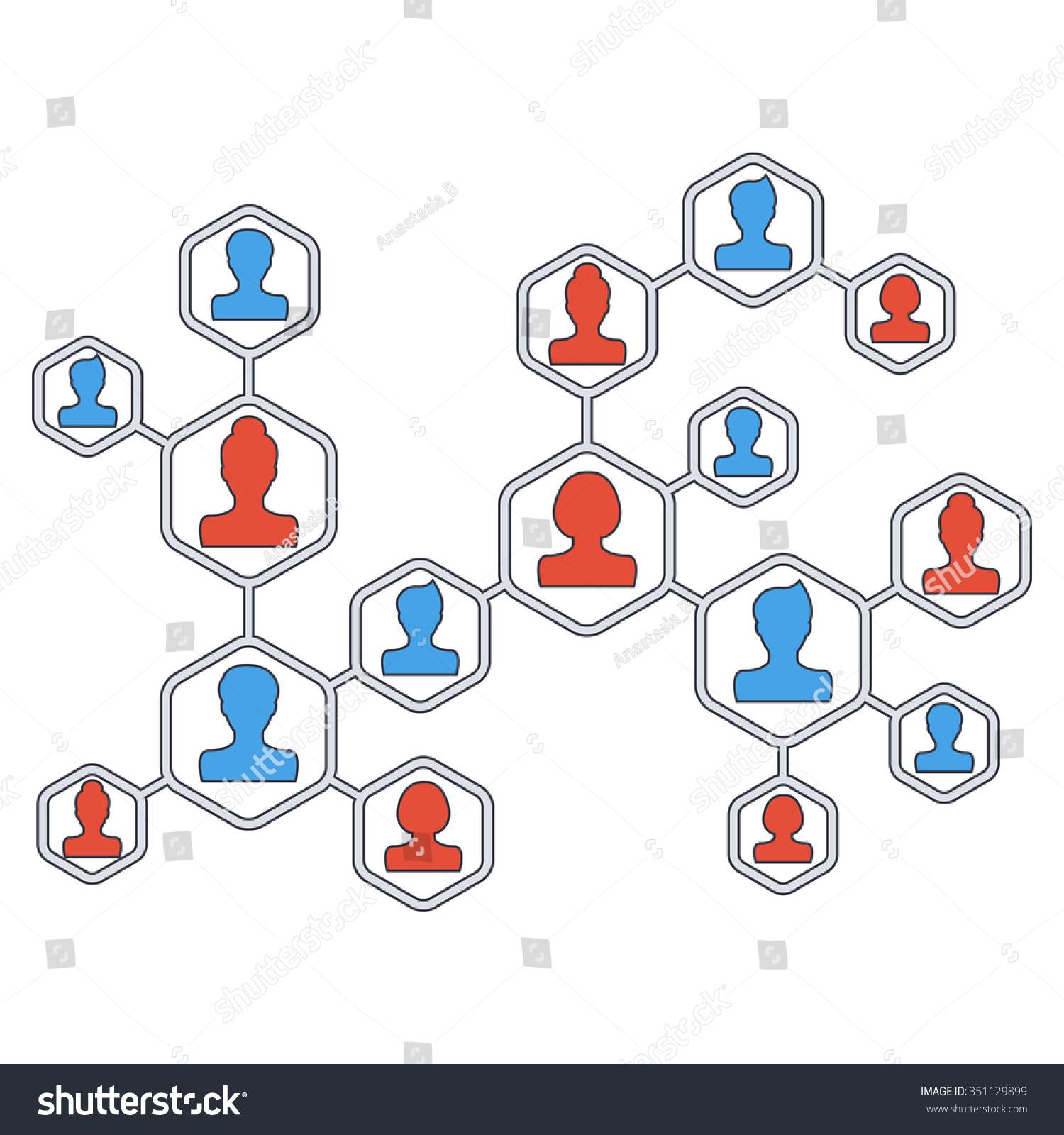 People Connecting System Vector Illustration Stock Vector (Royalty Free ...