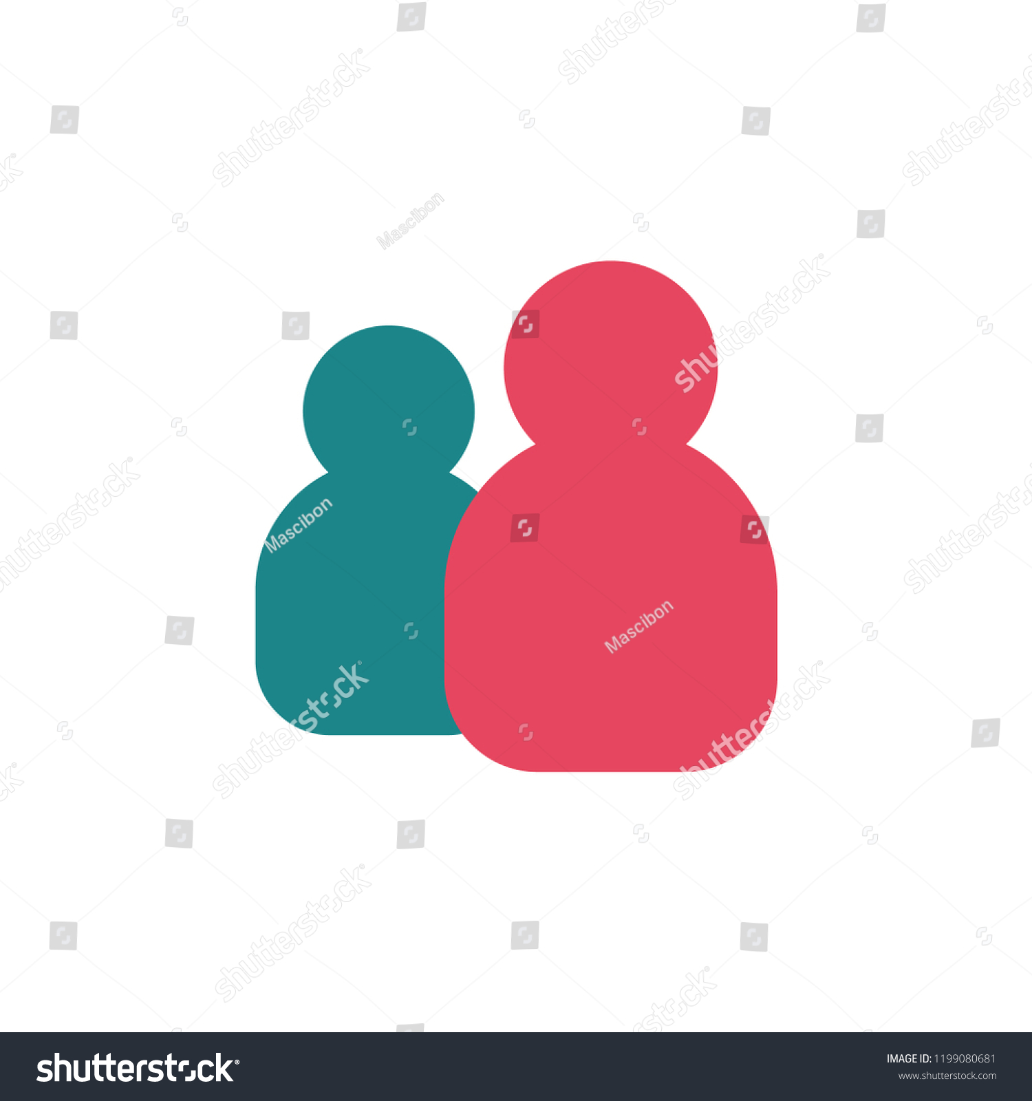 People Contact Icon Vector Stock Vector (Royalty Free) 1199080681 ...