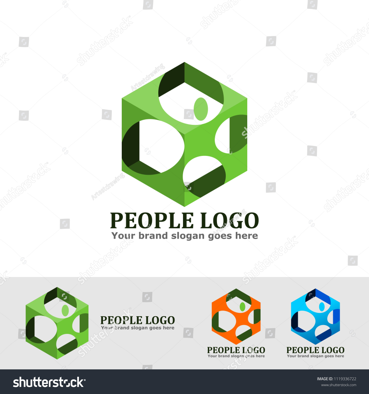 People Cube Logo Stock Vector (Royalty Free) 1119336722 | Shutterstock