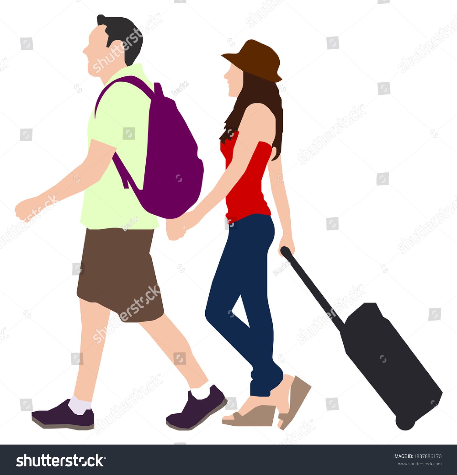 People Daily Common Life Silhouette Vector Stock Vector Royalty Free