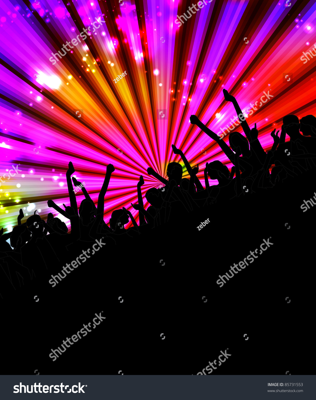People Dancing Background Party Stock Vector (Royalty Free) 85731553