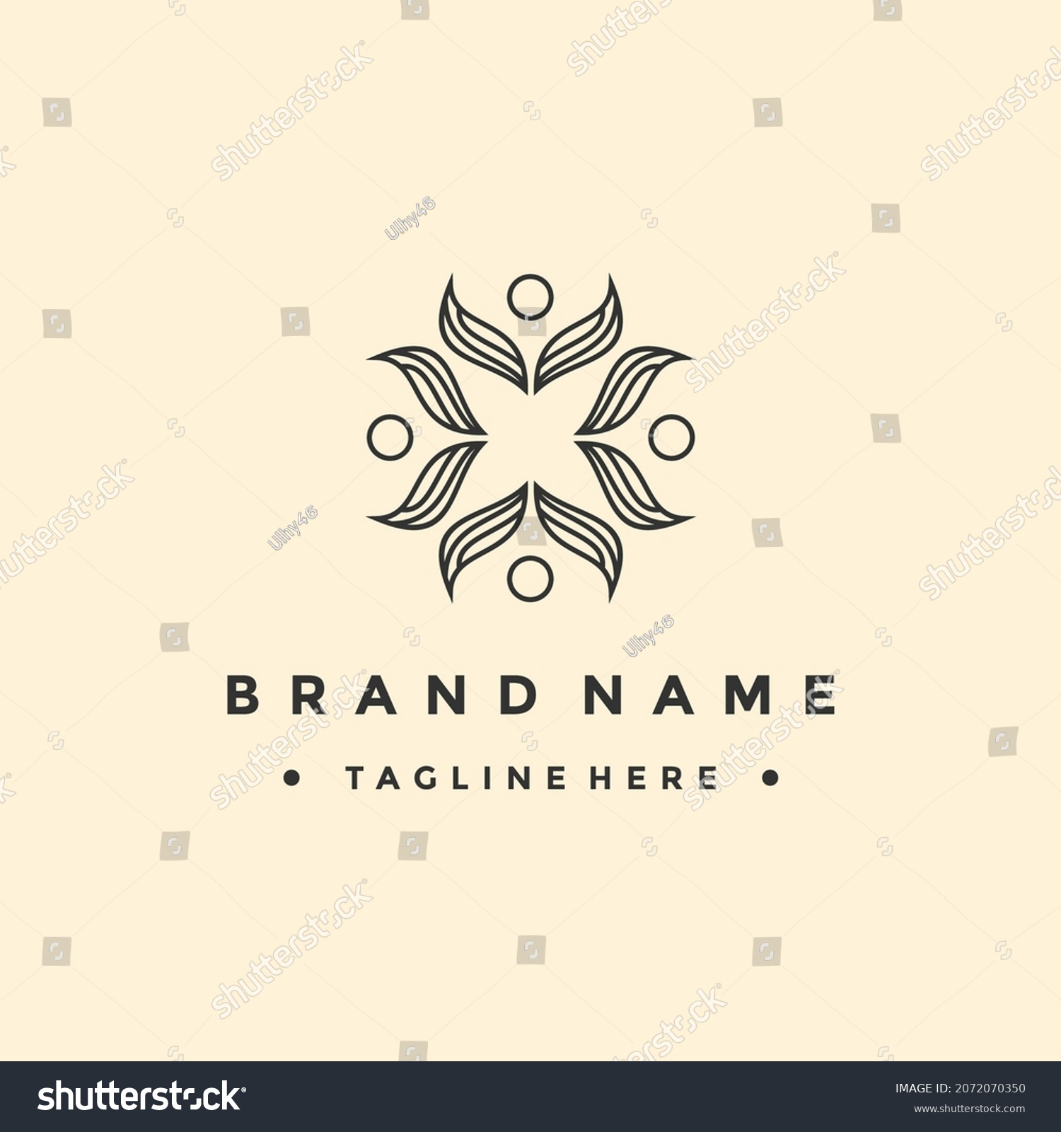 People Flower Logo Vector Design Template Stock Vector (Royalty Free ...