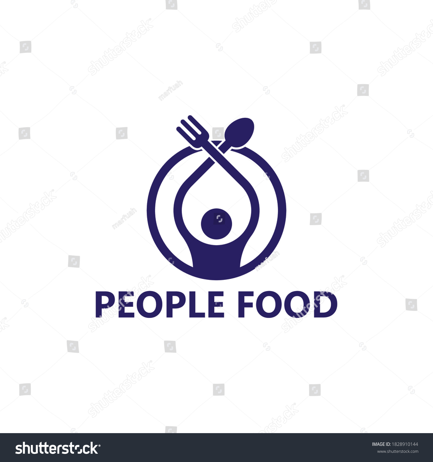 People Food Logo Template Design Vector Stock Vector (Royalty Free ...