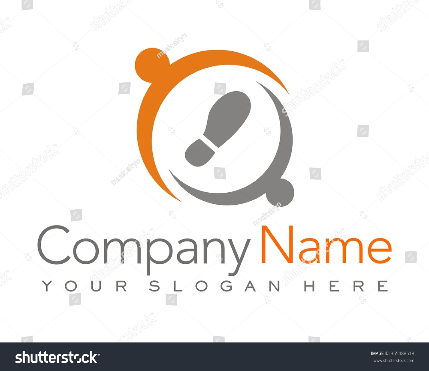 People Foot Step Logo Icon Vector Stock Vector (Royalty Free) 355488518 ...