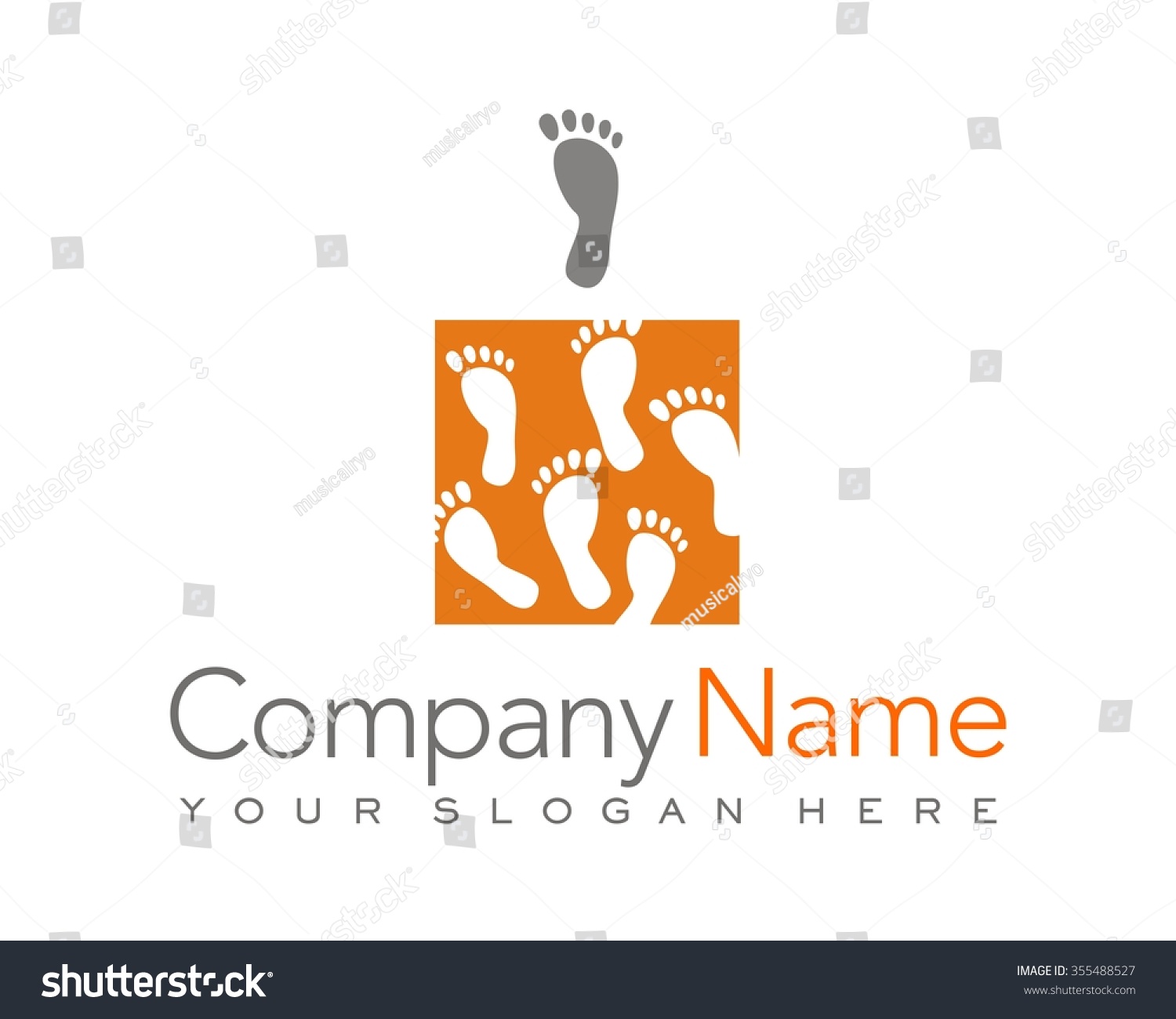 People Foot Step Logo Icon Vector Stock Vector 355488527 - Shutterstock