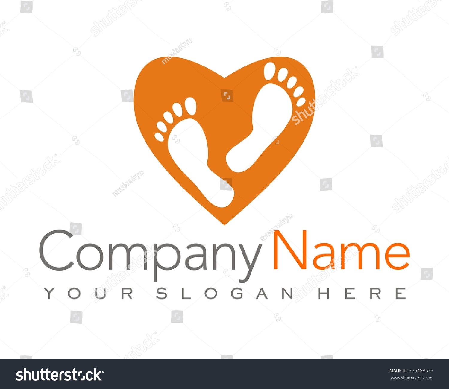 People Foot Step Logo Icon Vector Stock Vector (Royalty Free) 355488533