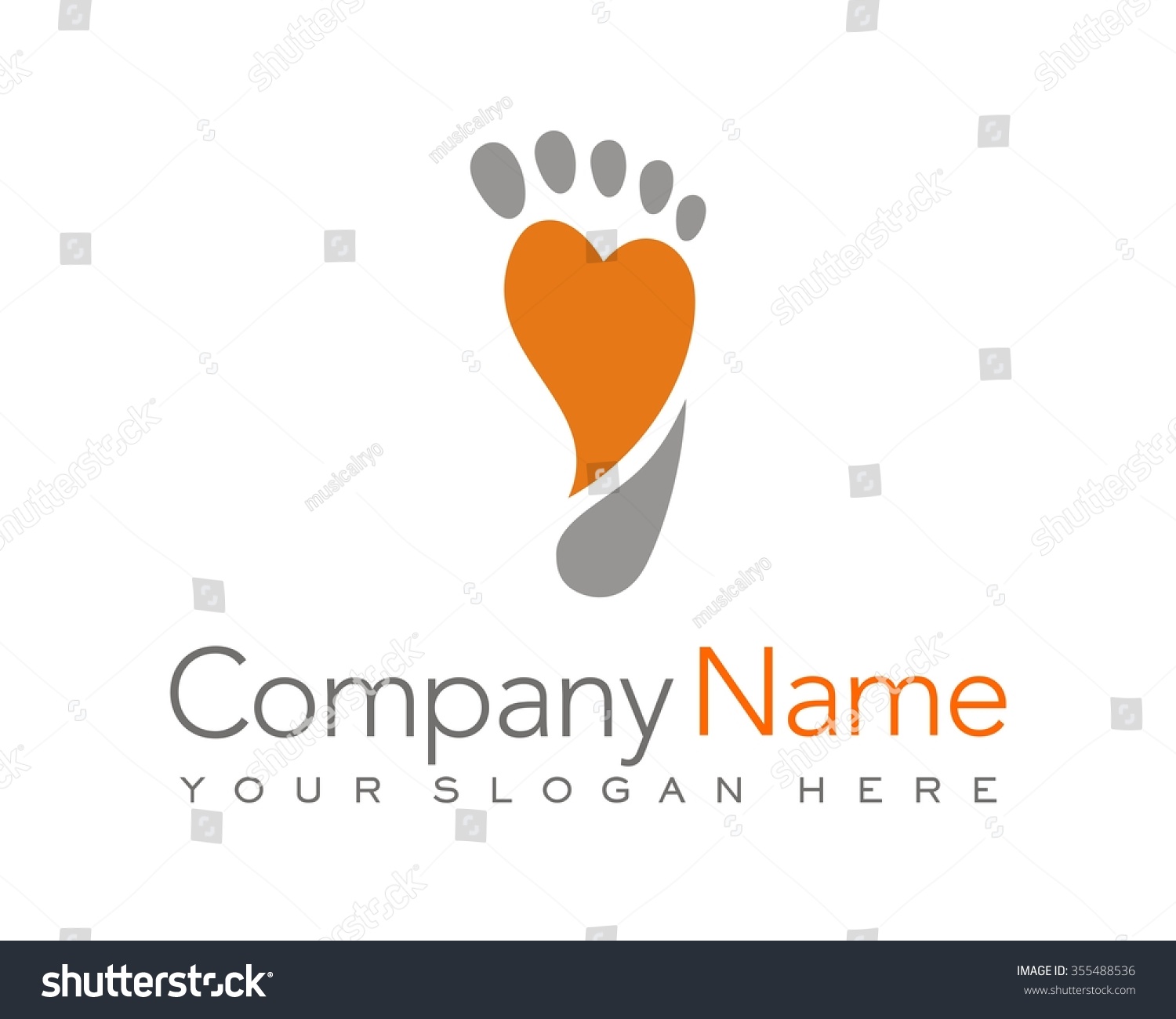 People Foot Step Logo Icon Vector Stock Vector (Royalty Free) 355488536